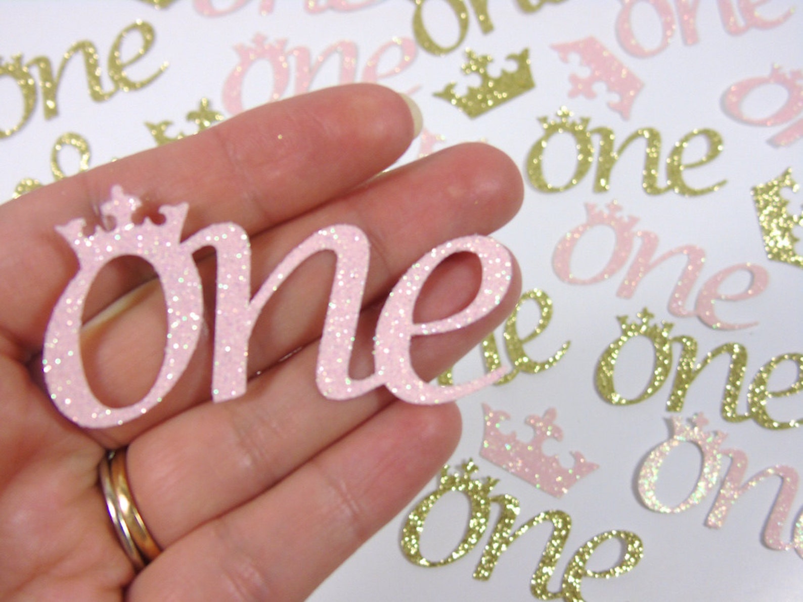 Little Princess Party Crown Confetti One Confetti Gold and - Etsy