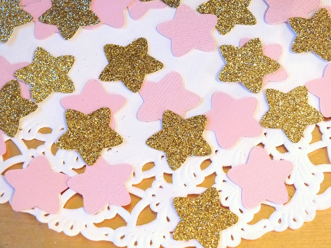 Twinkle Little Star Confetti Gold and Pink First Birthday - Etsy
