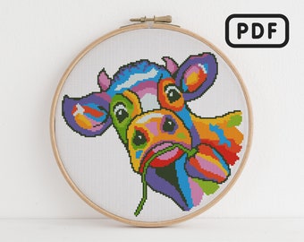 Cow Cross Stitch Pattern | Etsy