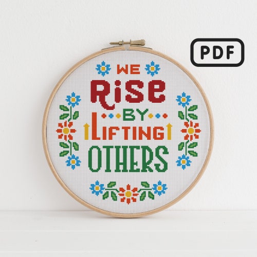 Inspirational Sign Cross Stitch Pattern Motivation Quote | Etsy