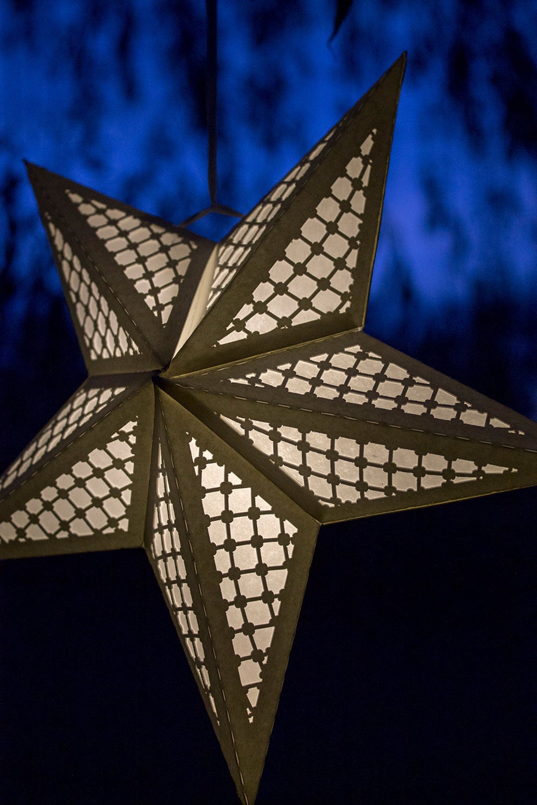 3D Paper Star Lantern W Lattice Cutouts - SVG CUTTING FILE Special ...