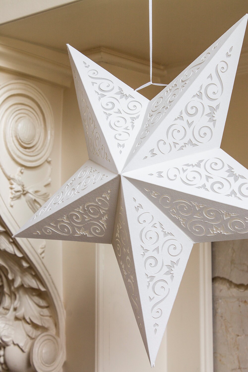 3D Paper Star Lantern w Scroll Cutouts SVG CUTTING FILE Pdf | Etsy