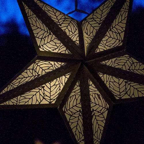 3D Flower Star Luminary Lantern SVG CUTTING File and Pdf - Etsy