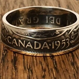 Handcrafted Coin Ring Canadian 50 Cent Large Date 80% Silver - Etsy