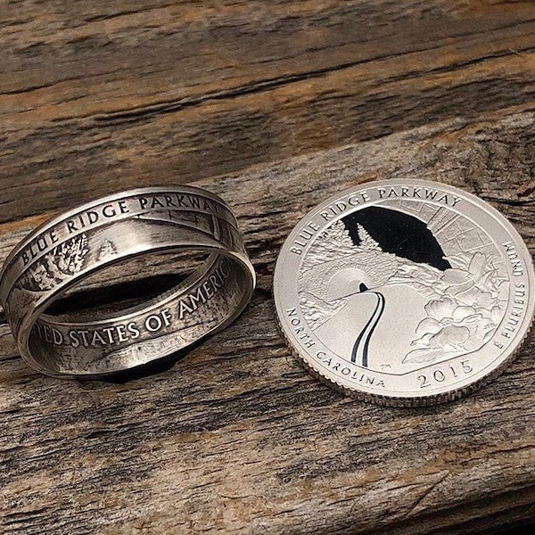 Silver Coin Ring - Etsy