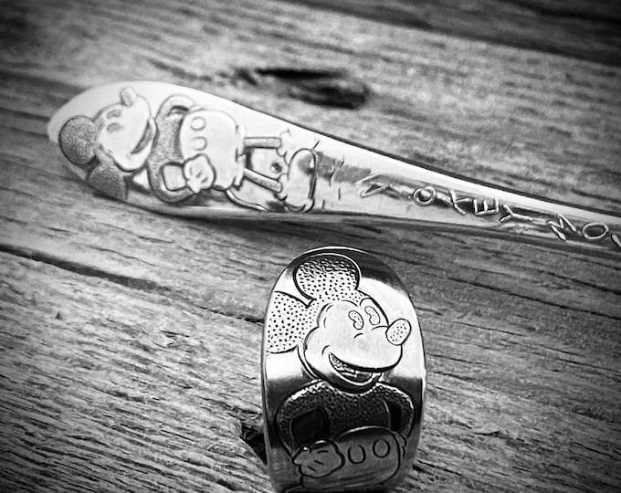 Mickey Mouse Sterling Silver Coin Ring Size 6.5 - Etsy