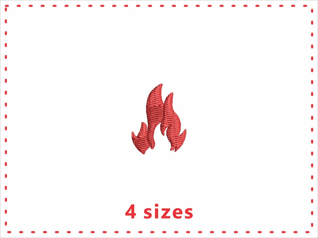 Tiny Flame Embroidery Design Fire Pattern Fire Machine Embroidery ...