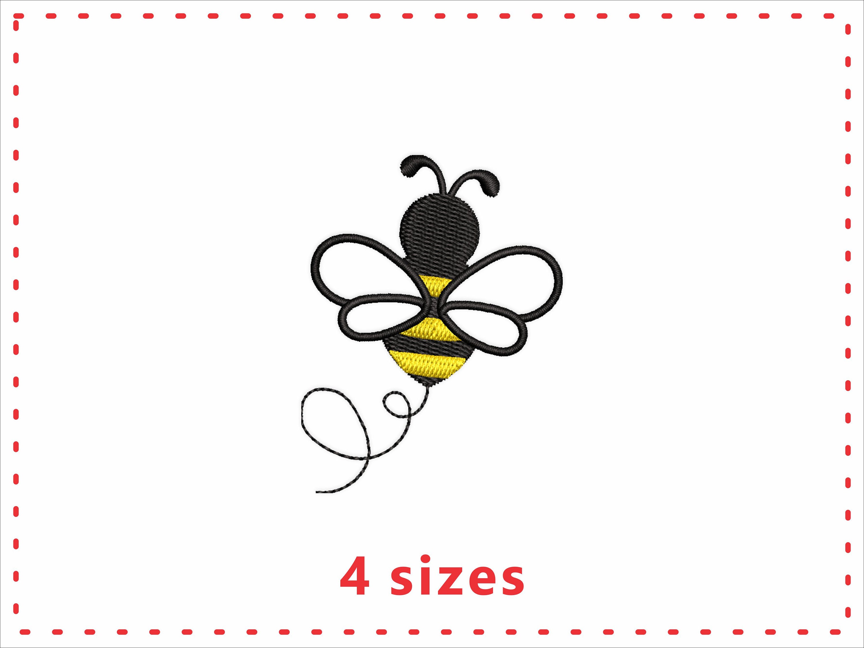 Mini Flying Bee Embroidery Design Cute Flying Bee Machine Embroidery ...
