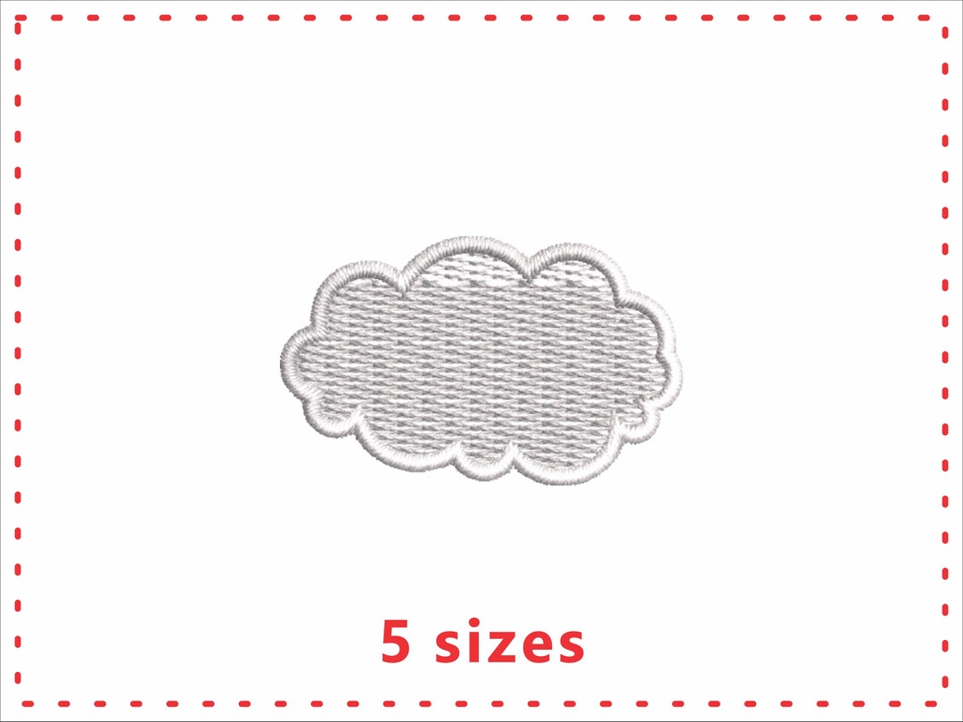 Mini Cloud Embroidery Design Atmospheric Embroidery Design Cloudy ...