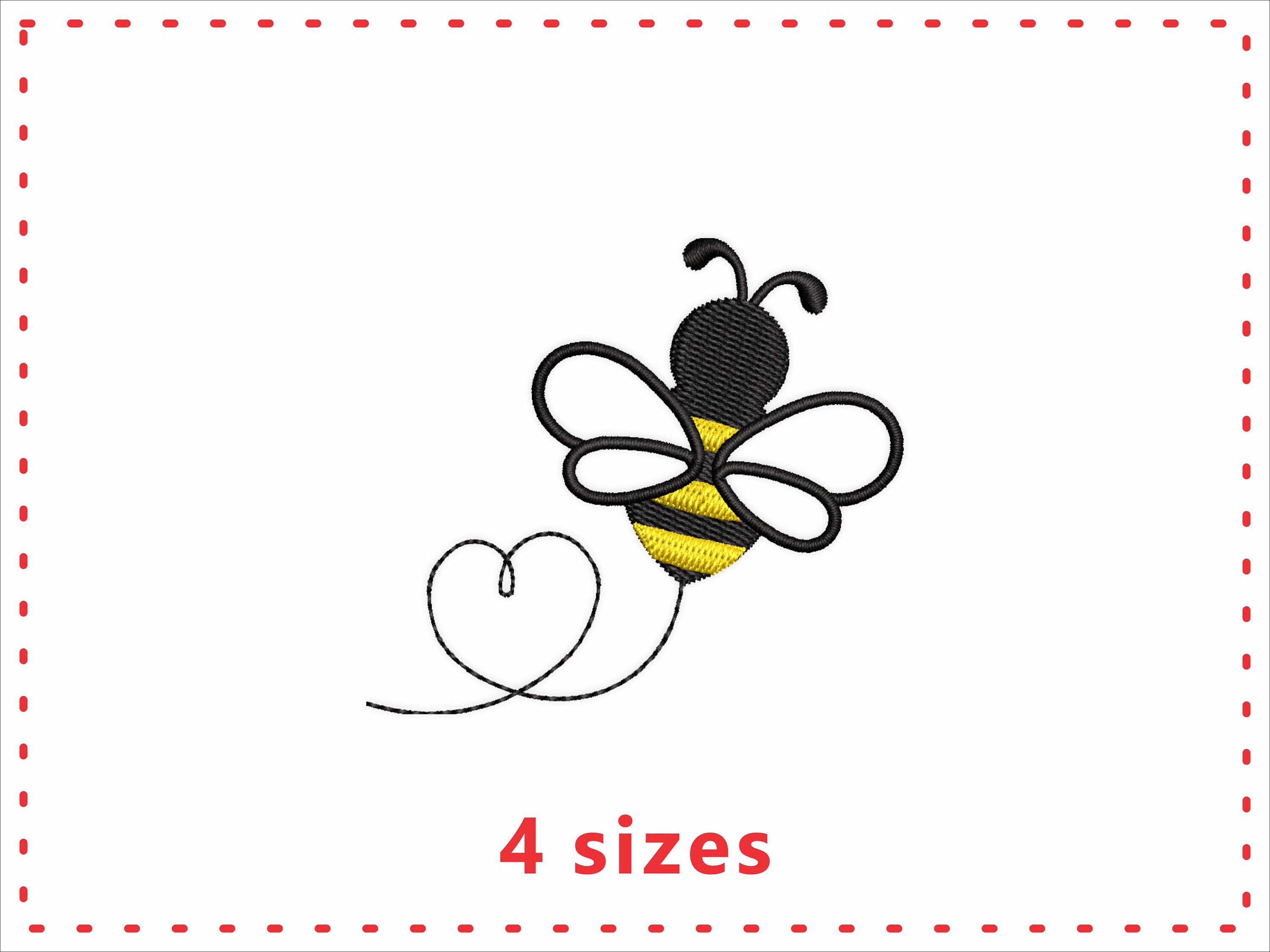Mini Flying Bee Embroidery Design Cute Flying Bee Machine Embroidery ...