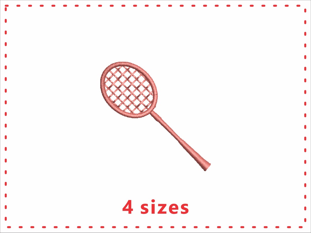 Badminton Embroidery Design Racket Sport Gift Gift for Players Mini ...