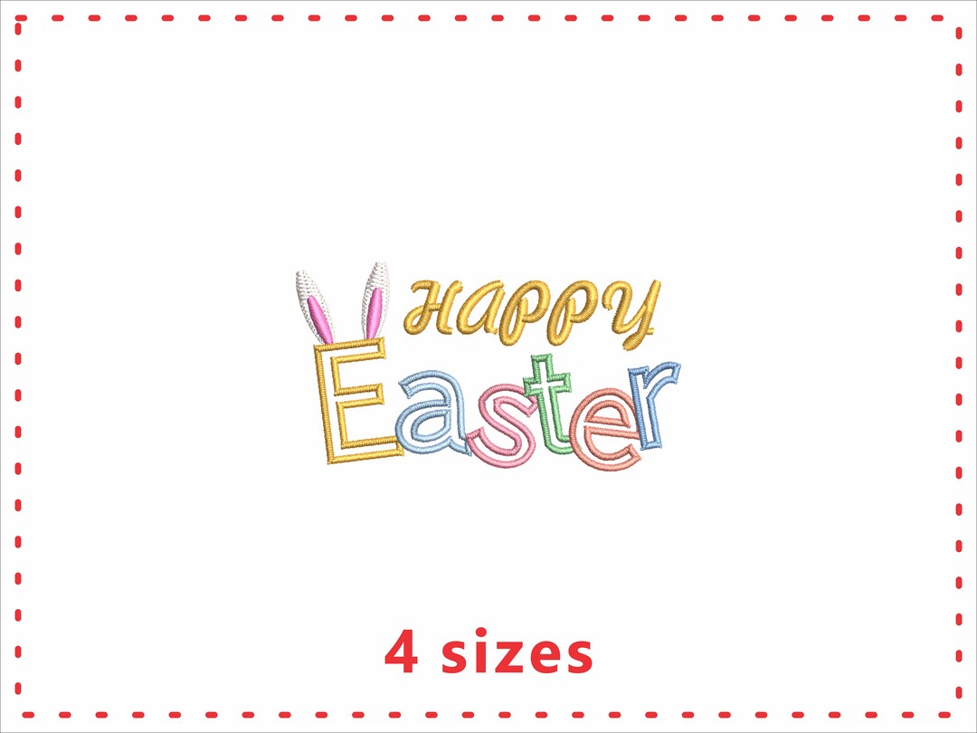 Easter Embroidery Design Happy Easter Machine Embroidery Design Festive ...