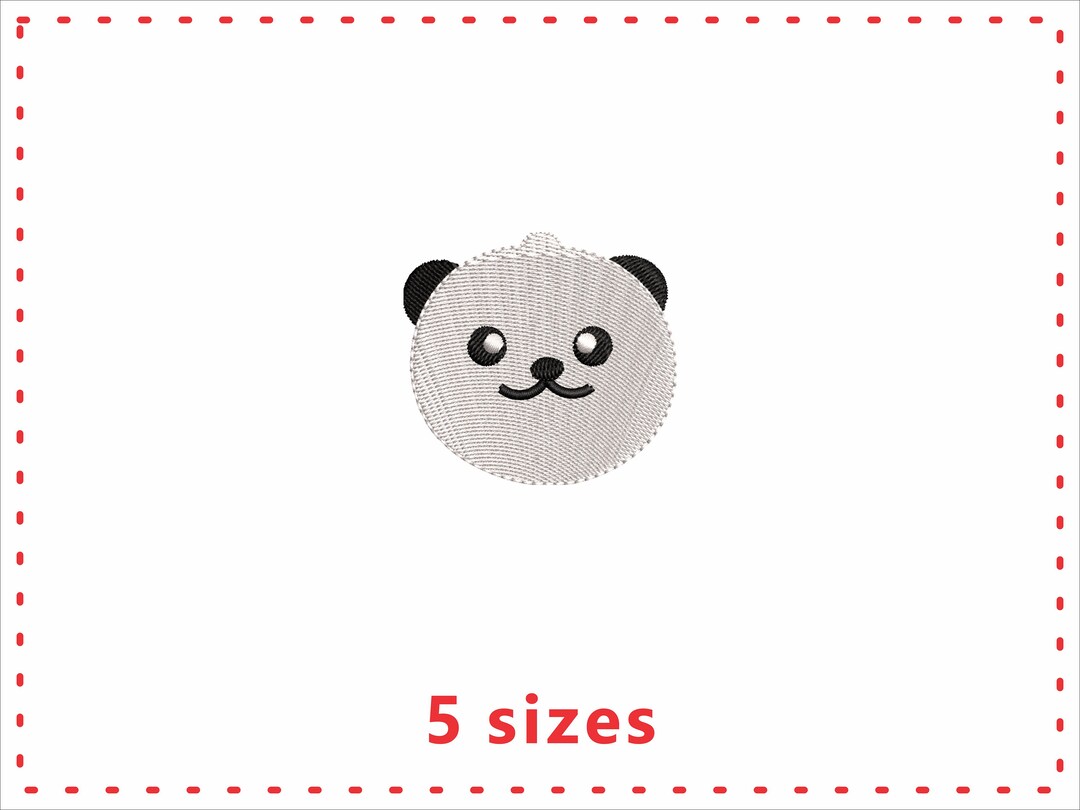 Baby Panda Face Embroidery Design Wildlife Machine Embroidery Design ...