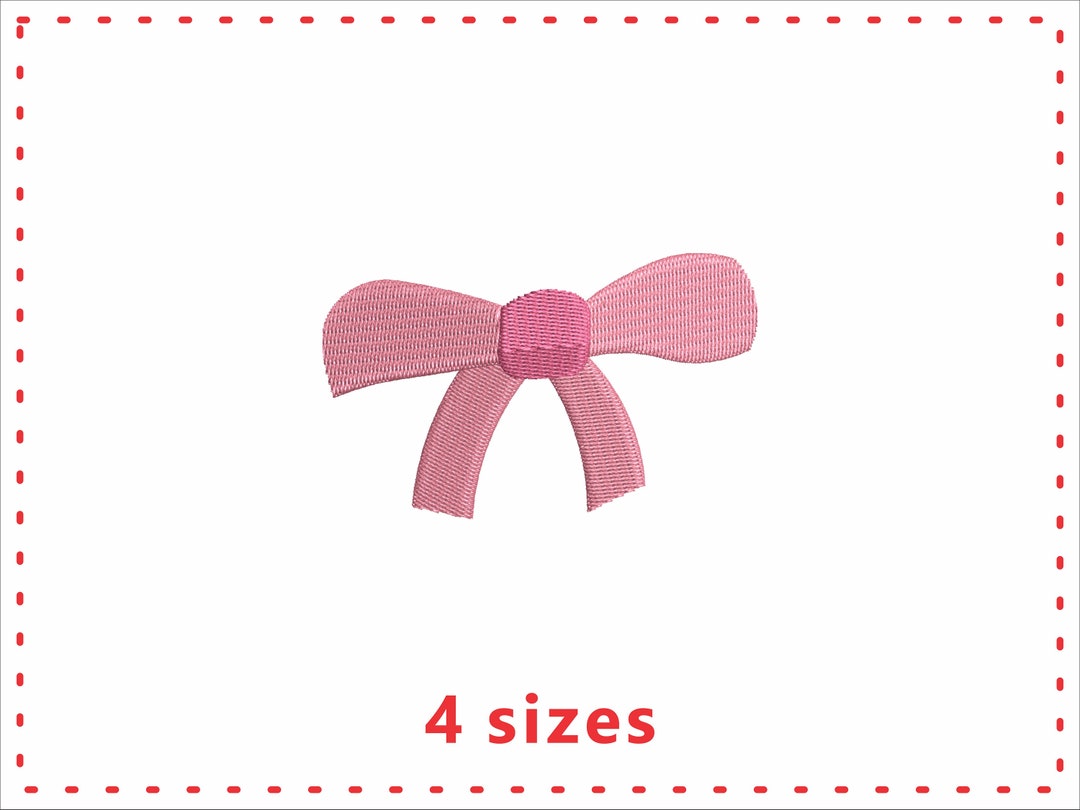 Small Bow Embroidery Design Ribbon Bowtie Gift Wrap Cute Bow Wedding ...