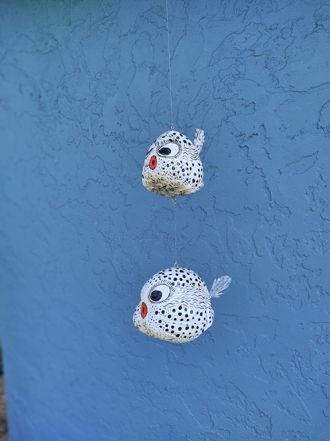 Tropical Hand-painted Coconut Fish Mobile - Etsy