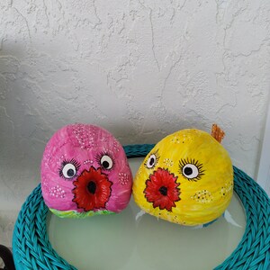 Large Tropical Hand-painted Coconut Fish Set of Two FREE SHIPPING Pool ...