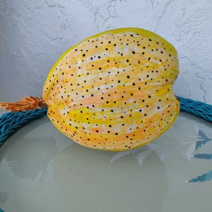 Large Tropical Hand-painted Coconut Fish Set of Two FREE SHIPPING Pool ...