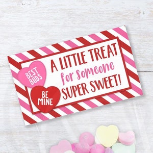 Conversation Hearts Valentine's Day Candy Bag Toppers for Classroom ...