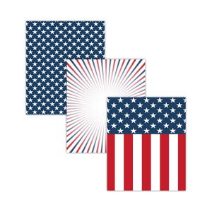 Patriotic Digital Papers, Red White Blue Stars & Stripes Scrapbook ...