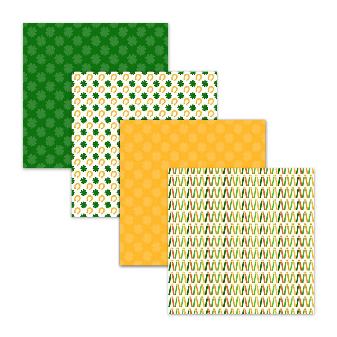 Irish Birthday Party Digital Paper Pack, St. Patrick's Day Scrapbook ...
