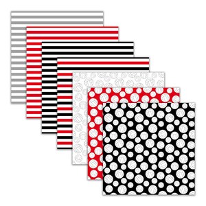 Volleyball Digital Paper Patterns, Red Black Volleyball Net and Ball ...