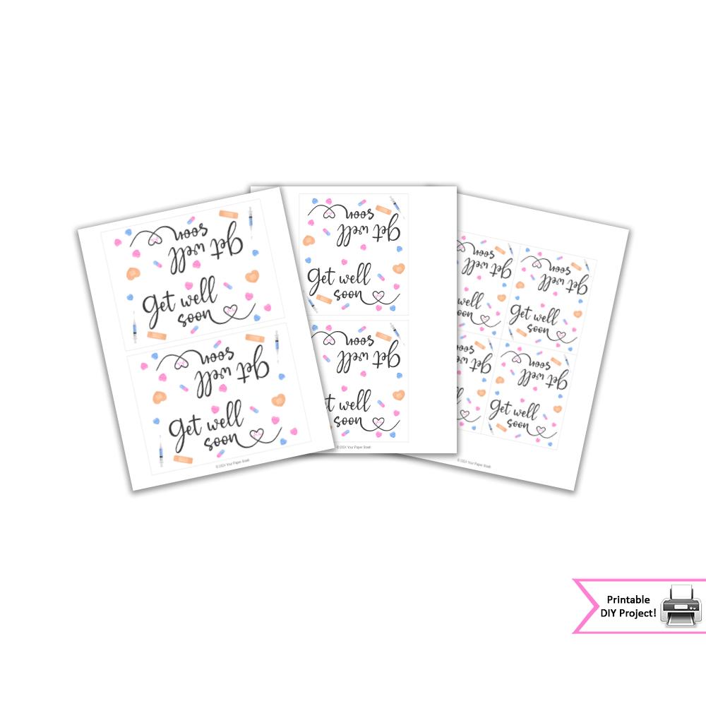 Get Well Soon Printable Bag Topper – Feel Better Digital Cookie or ...