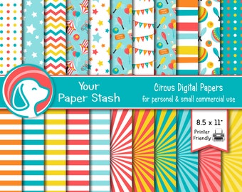 8.5x11 Birthday Digital Scrapbook Papers Printable | Etsy