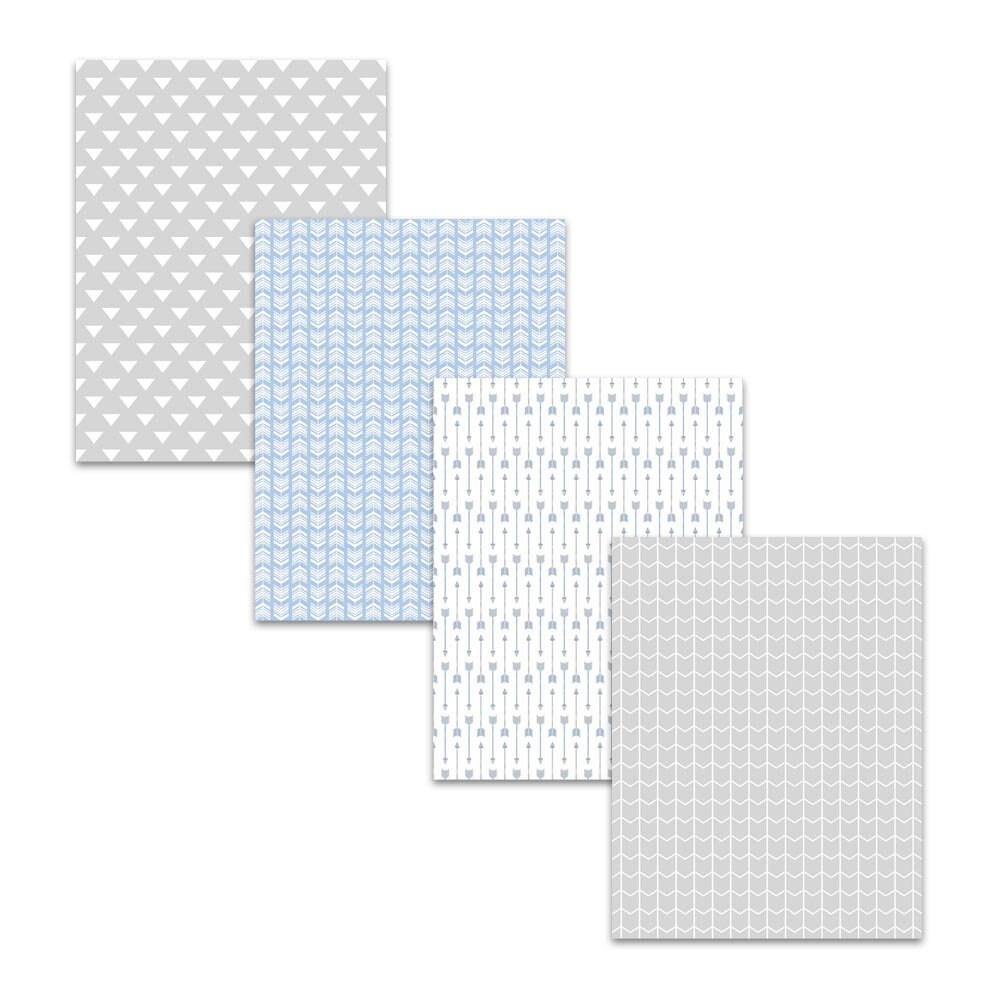 8.5x11 Ash Gray & Light Blue Arrow Digital Paper Pack | Etsy