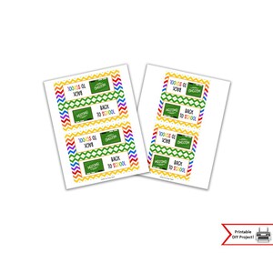 Welcome Back to School Treat Bag Topper, Printable Chalkboard Cookie ...