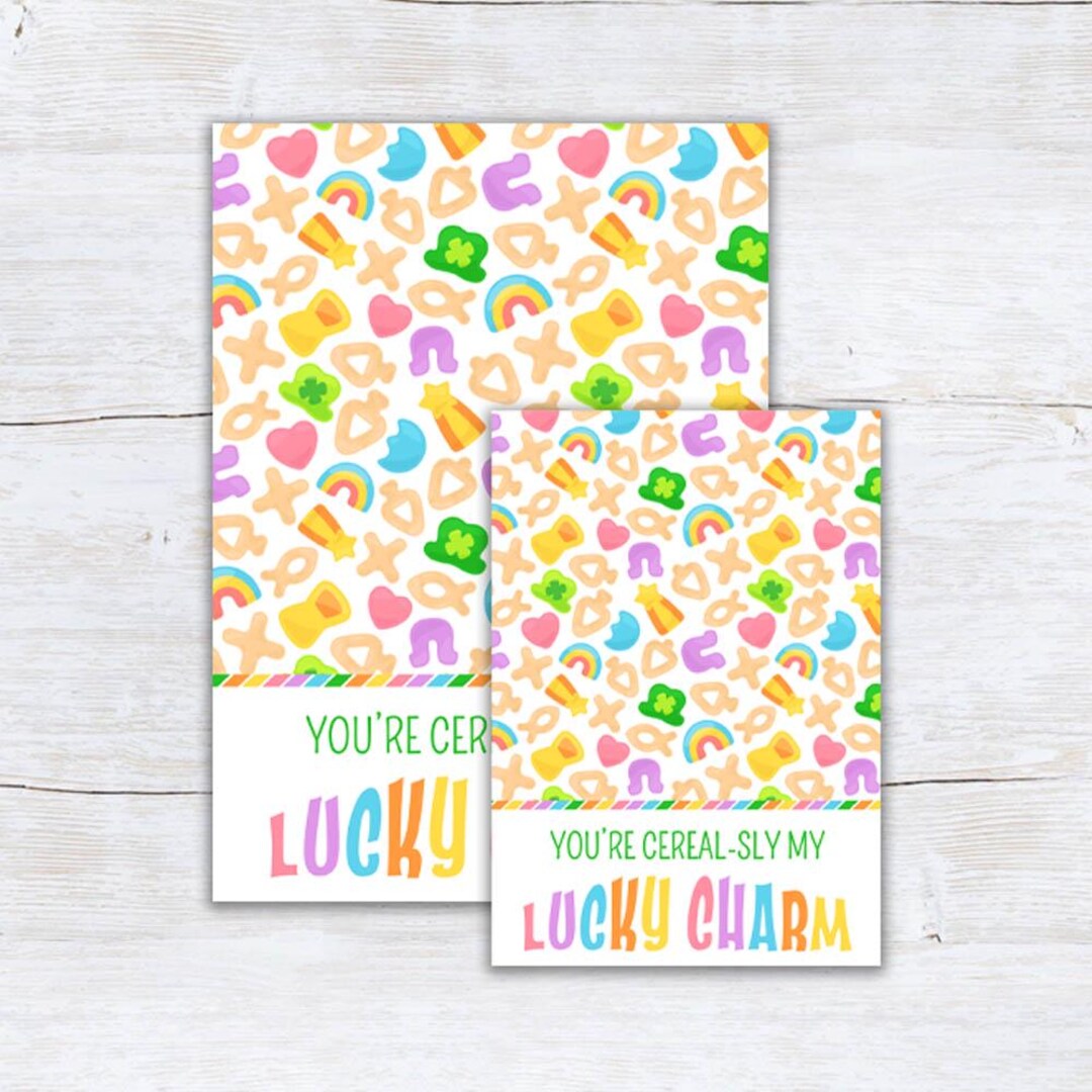 Printable St. Patrick's Day Cookie Card Tags, You're Cereal-sly My ...