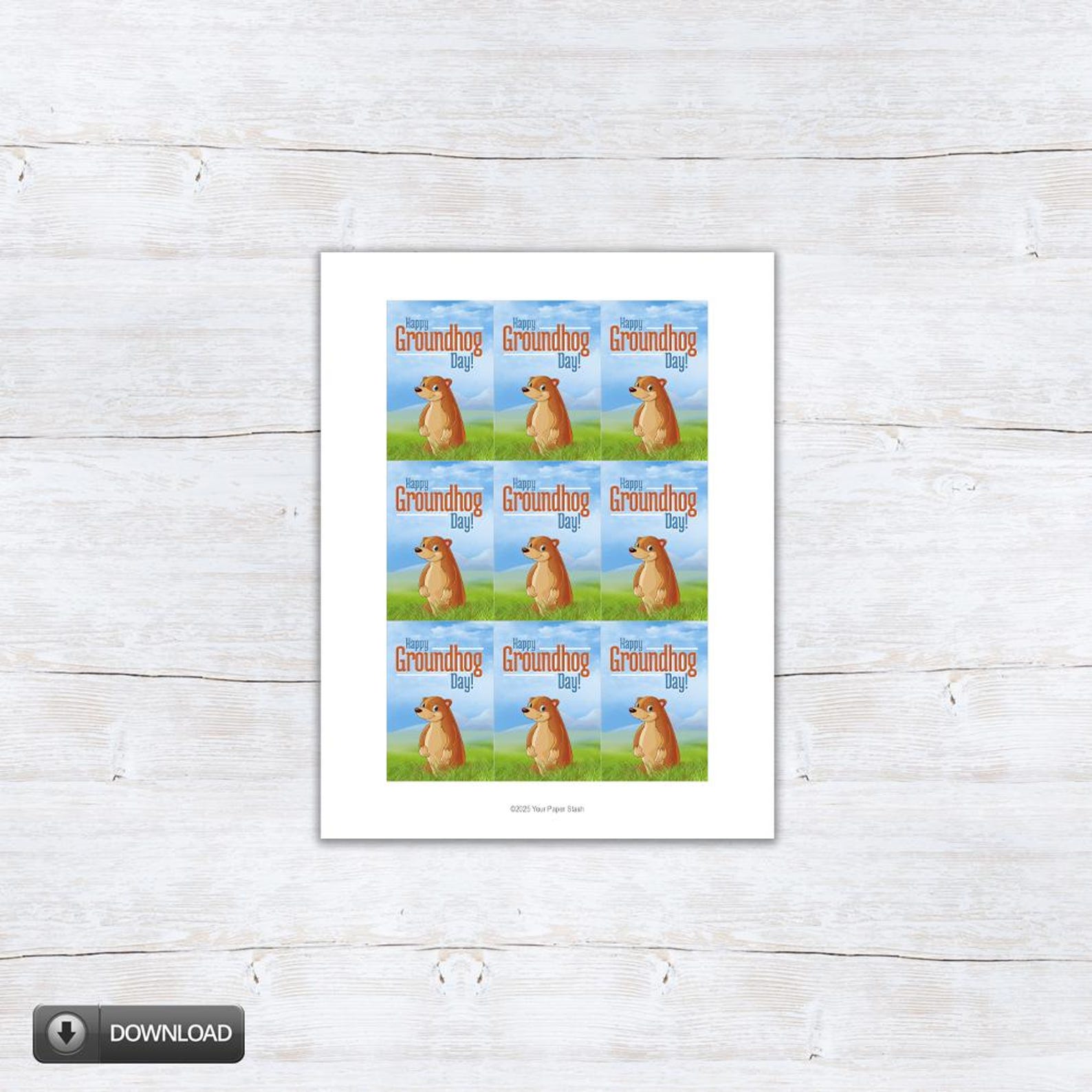 Groundhog Day Printable Tags, Groundhog Day Cookie Tags and Bag Toppers ...