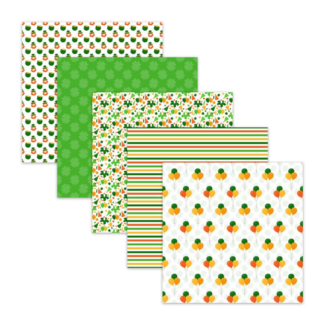Irish Birthday Party Digital Paper Pack, St. Patrick's Day Scrapbook ...