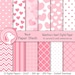 Pink Heart Valentine's Day Digital Papers for Birthday Baby Shower ...