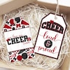 EDITABLE Cheer Team Gift Tags, Printable Sports Tags, Red Black ...