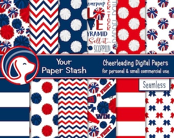 Cheer Digital Paper Pack Cheerleading Scrapbooking Papers - Etsy