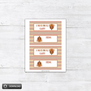 Printable Turkey Toes Treat Bag Toppers for Thanksgiving & Autumn ...