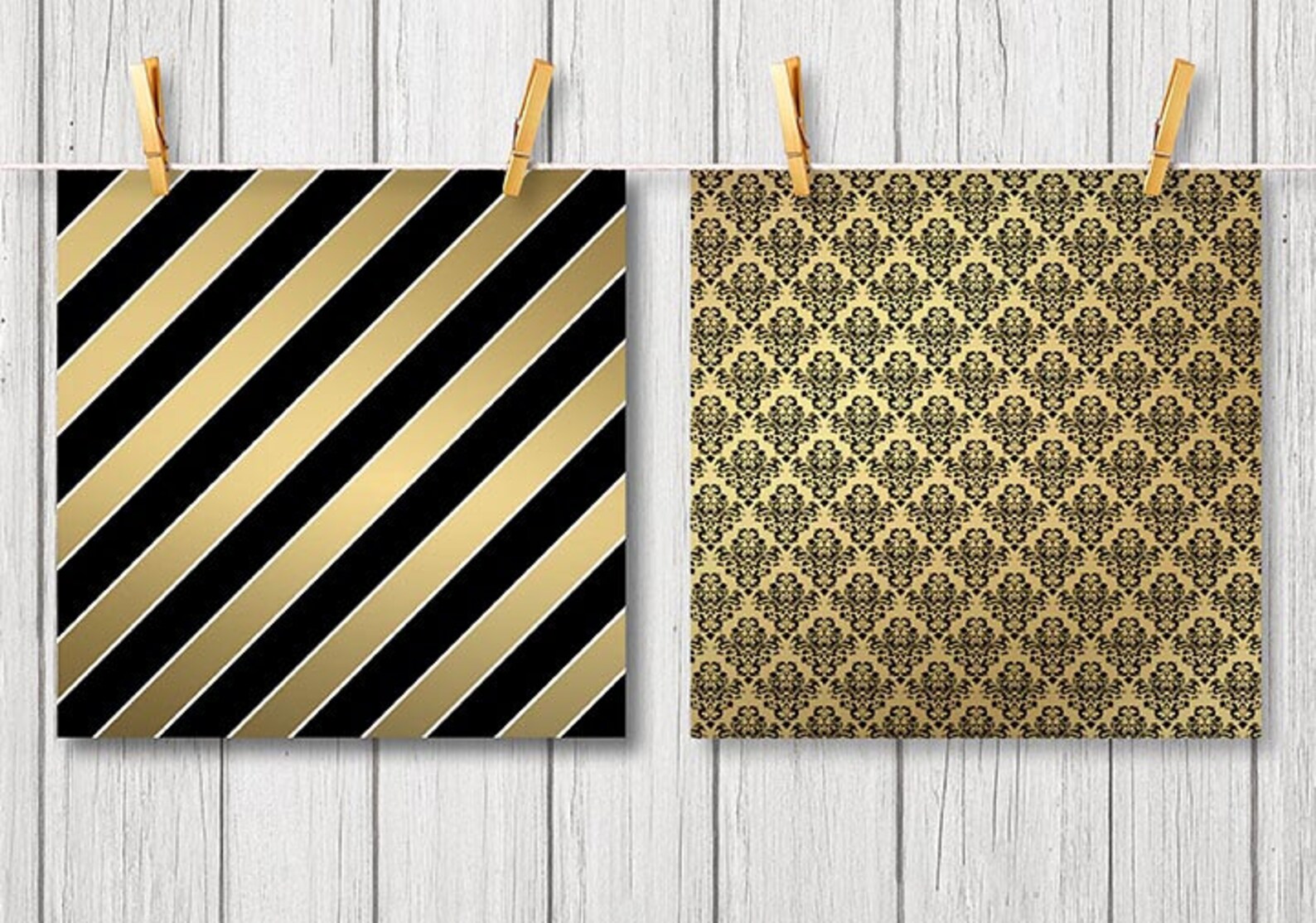 Black & Gold Digital Paper Pack for New Years Eve Scrapbook Pages ...