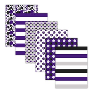 Printable Cheer Team Digital Papers, Purpple Black Gray Silver Pom Pom ...