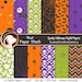 Halloween Digital Scrapbook Paper, Spooky Ghost Spiders Cemetery Web ...