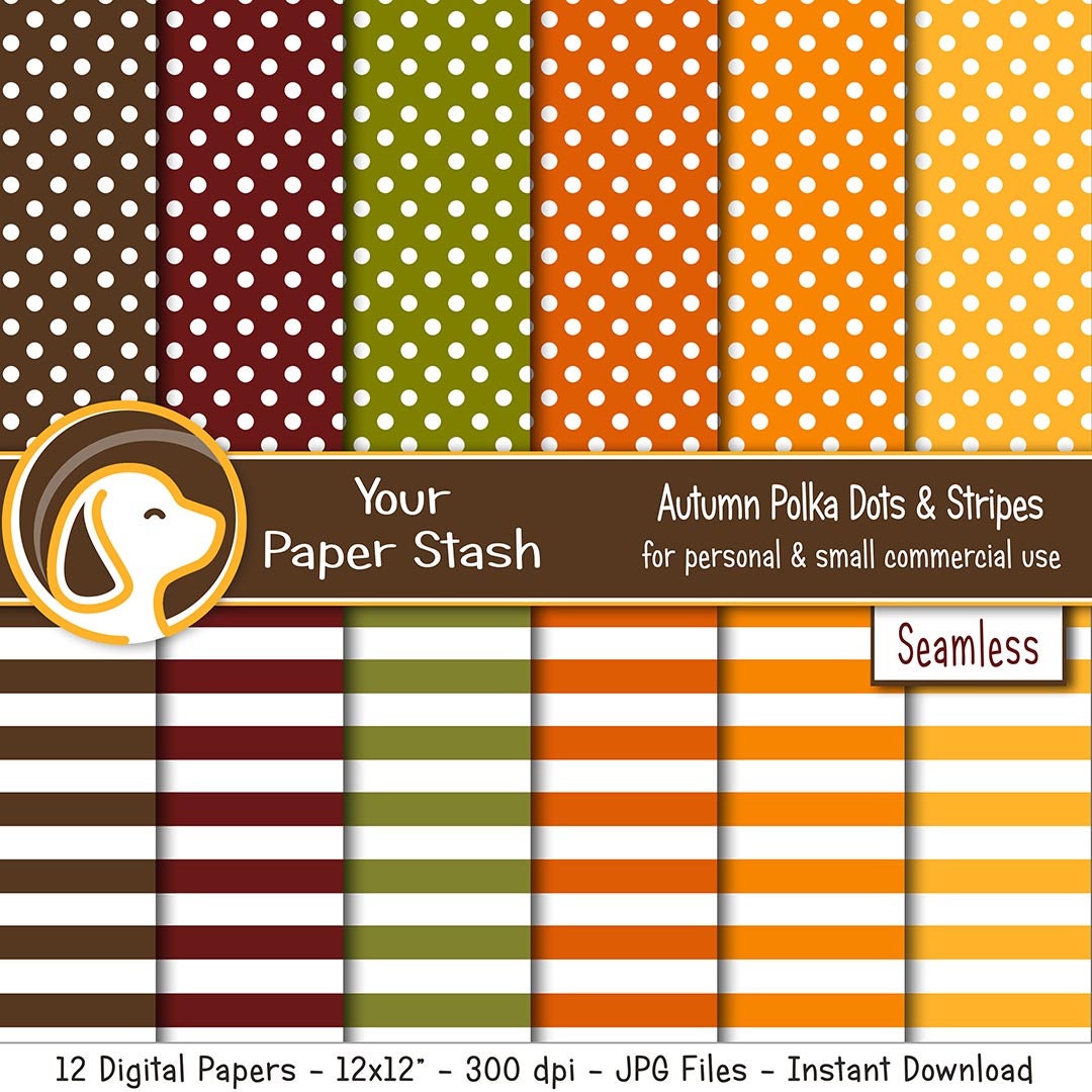 Autumn Spice Digital Paper Pack for Halloween Thanksgiving & Fall ...