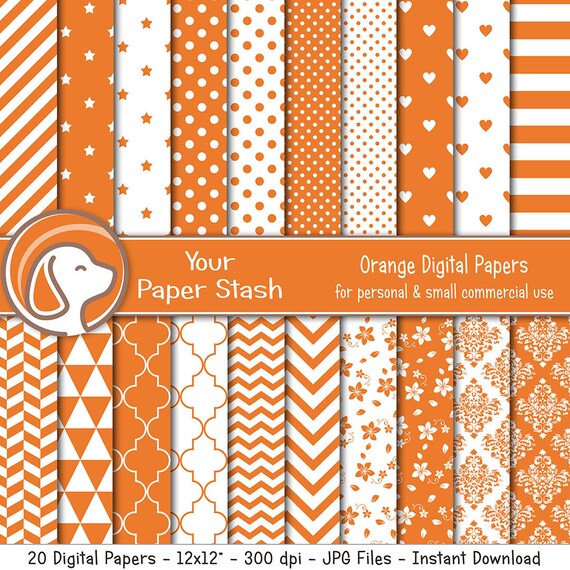 Orange Scrapbooking Paper