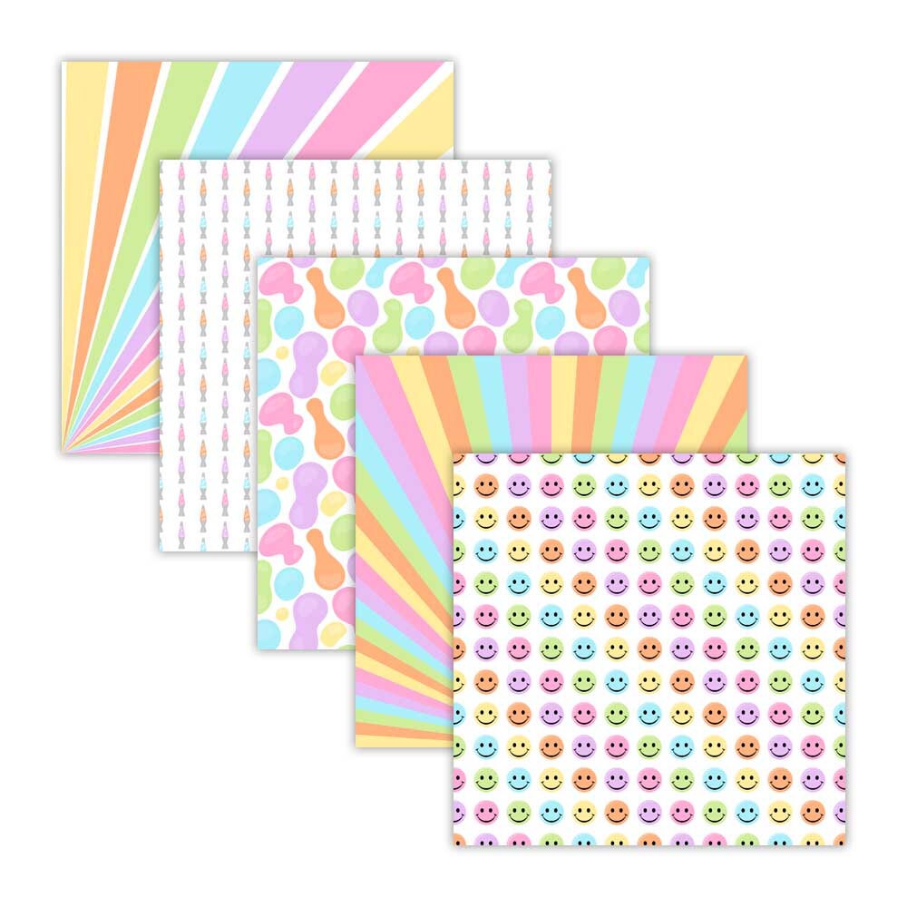 Pastel Groovy Digital Scrapbooking Papers W/ Peace Sign Smiley - Etsy