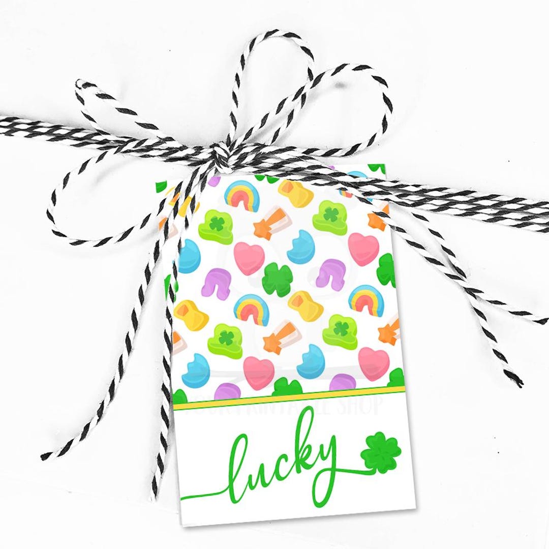 St. Patrick's Day "lucky" Gift Tags, Lucky Marshmallow Cereal Printable ...