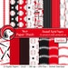 Red Polka Dot & Heart Digital Paper Pack for 4th of July and Birthday ...