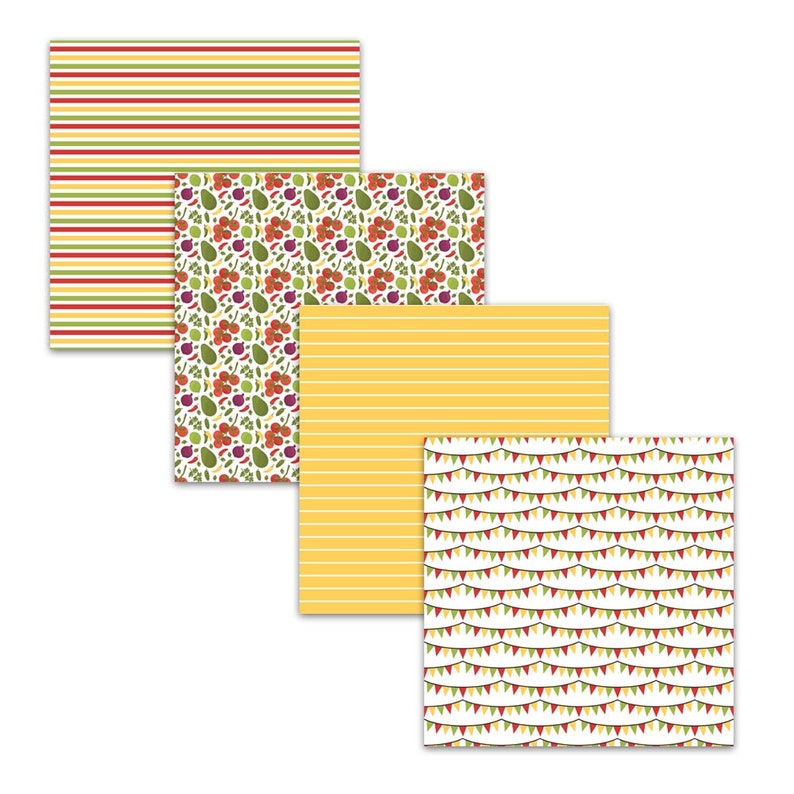 Guacamole and Salsa Digital Paper Pack for Cinco De Mayo and Mexican ...