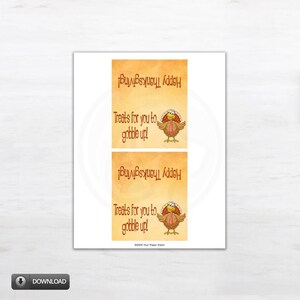 Thanksgiving Turkey Treat Bag Toppers, Thanksgiving Cookie Candy Favor ...
