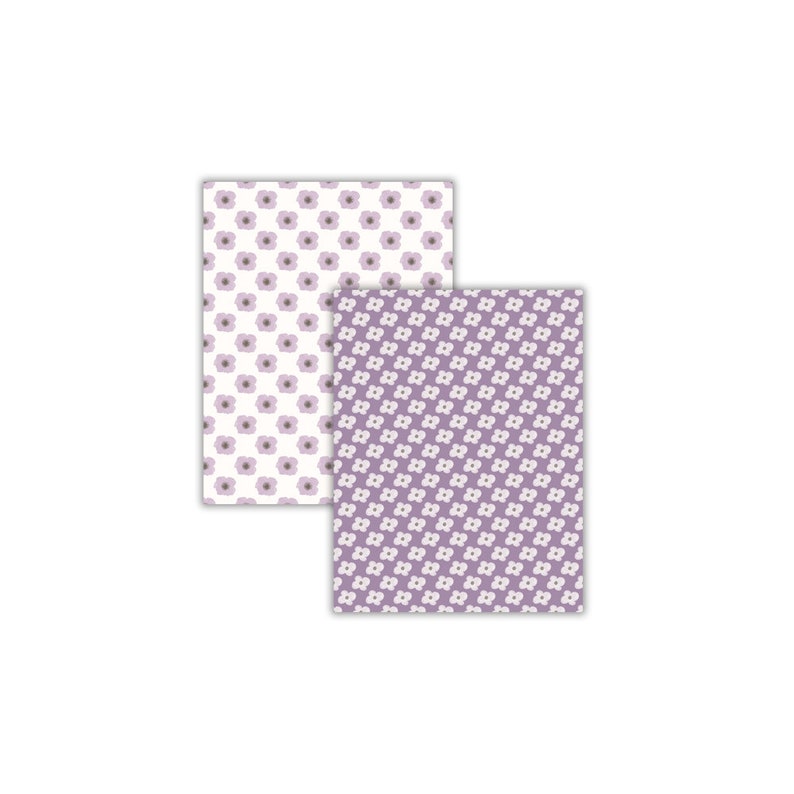 Lavender Floral Watercolor Digital Paper Pack Spring Romantic | Etsy