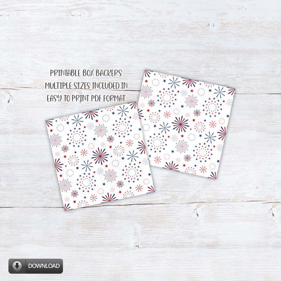 Patriotic Printable Cookie Card Backers, 4th of July Gift Tags Or4 ...