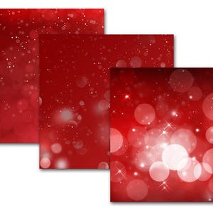 Valentine's Day Digital Paper Pack With Red & Pink Heart Bokeh ...