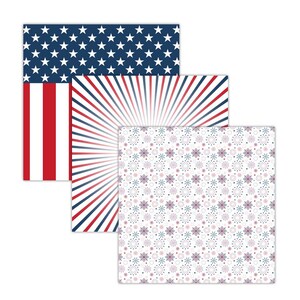 4th of July Digital Paper Pack, Stars & Stripes Backgrounds, Patriotic ...